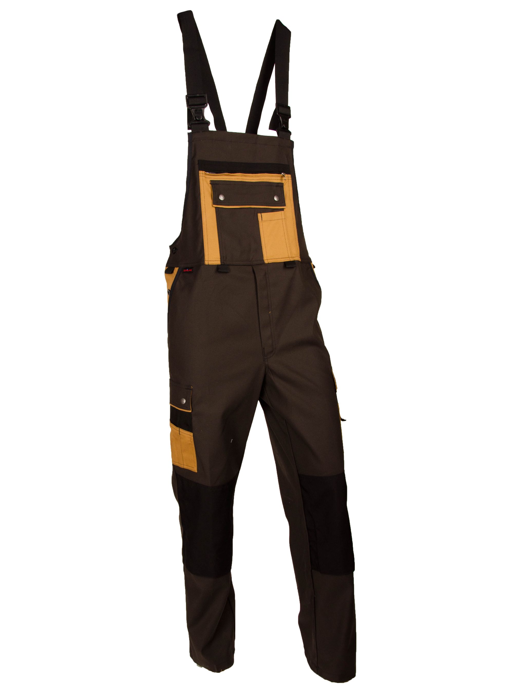 Latzhose Powerline Diamantstretch braun - Spilag AG